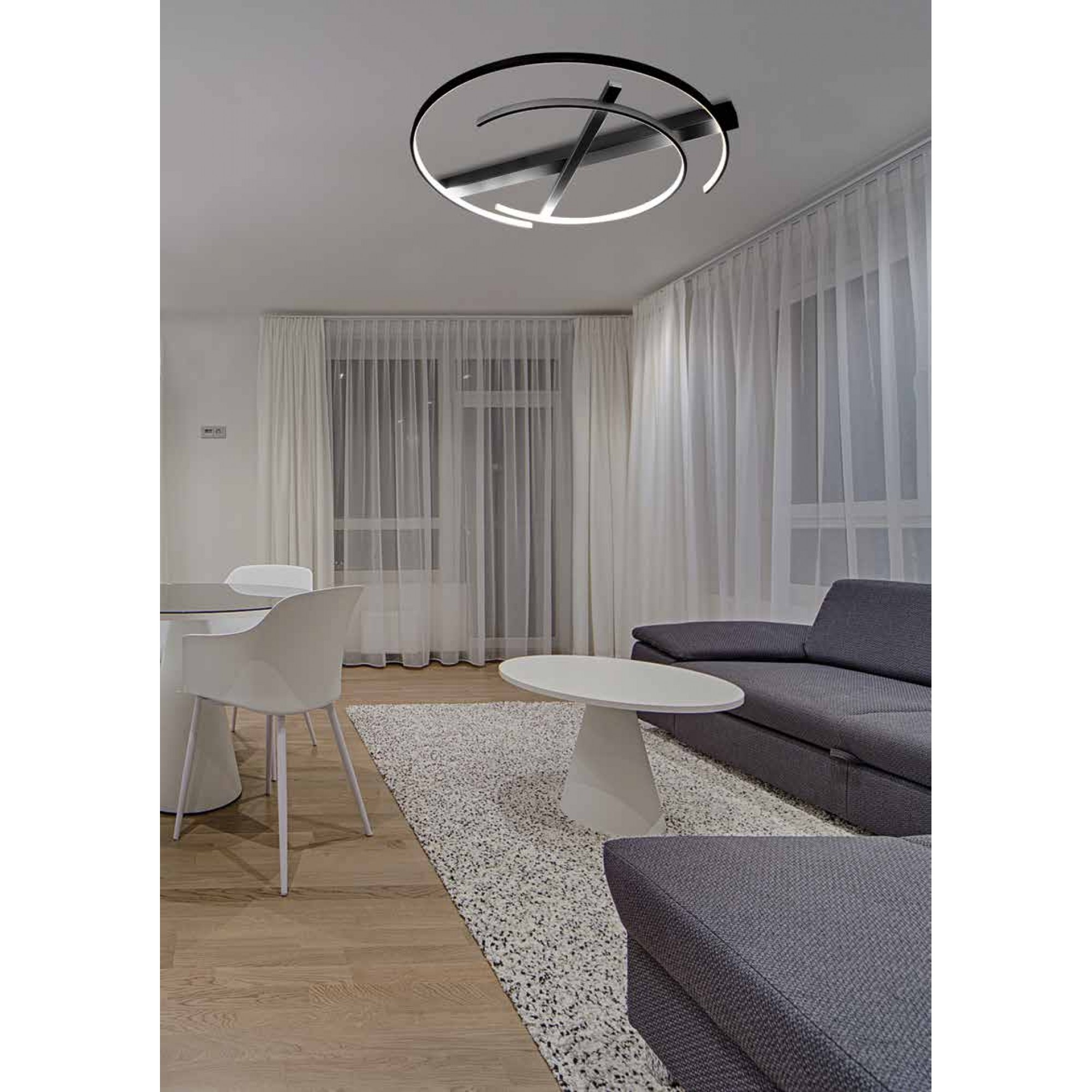Πλαφονιέρα σε λευκό με Led