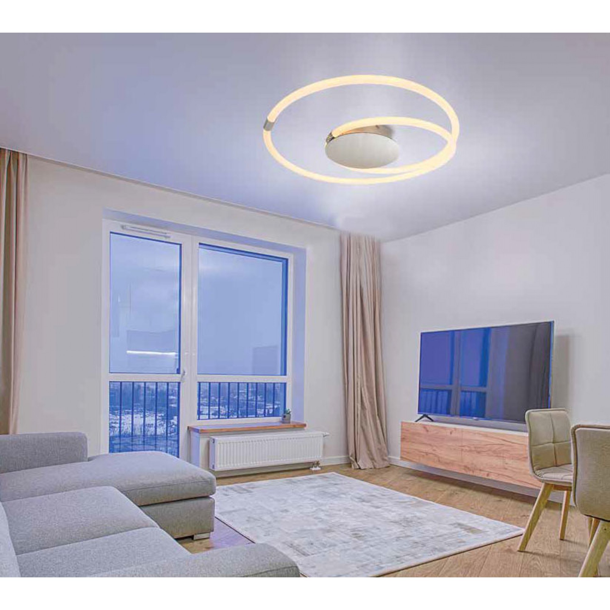 Πλαφονιέρα σε λευκό με Led